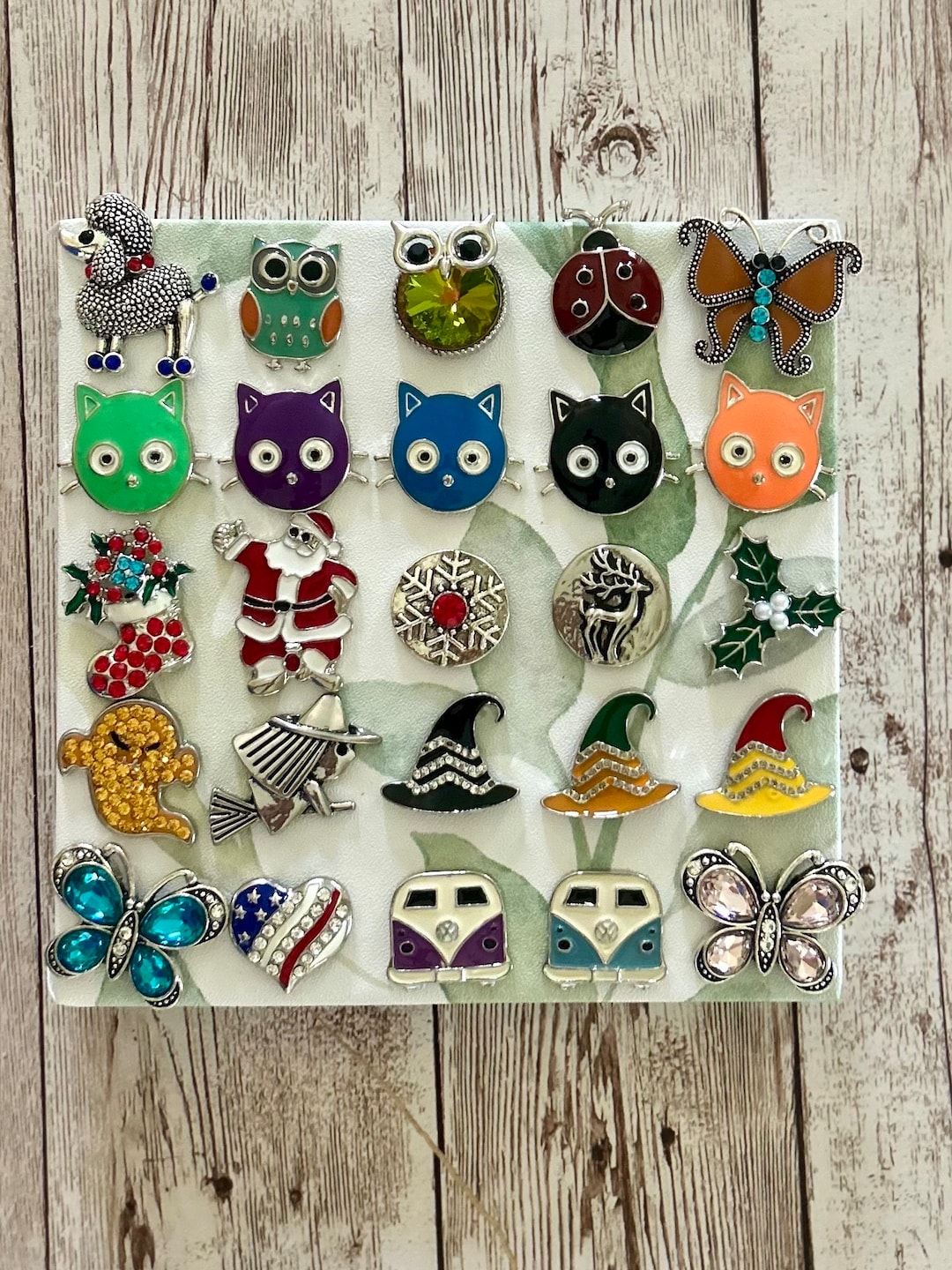 Snap Button Charms for the Holiday Snap Jewelry 18mm Snap Popper for ...