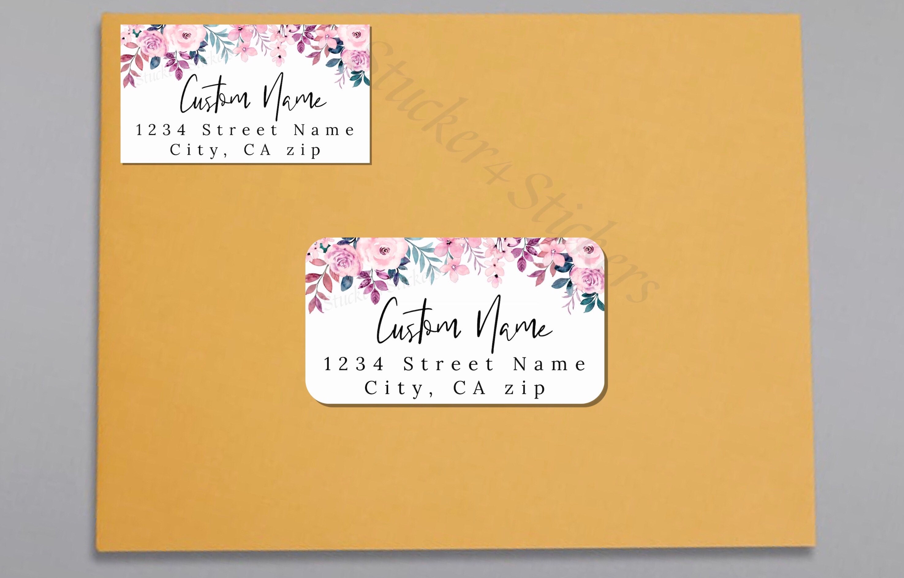 Floral Watercolor Custom Address Labels: Personalized Stickers - Etsy
