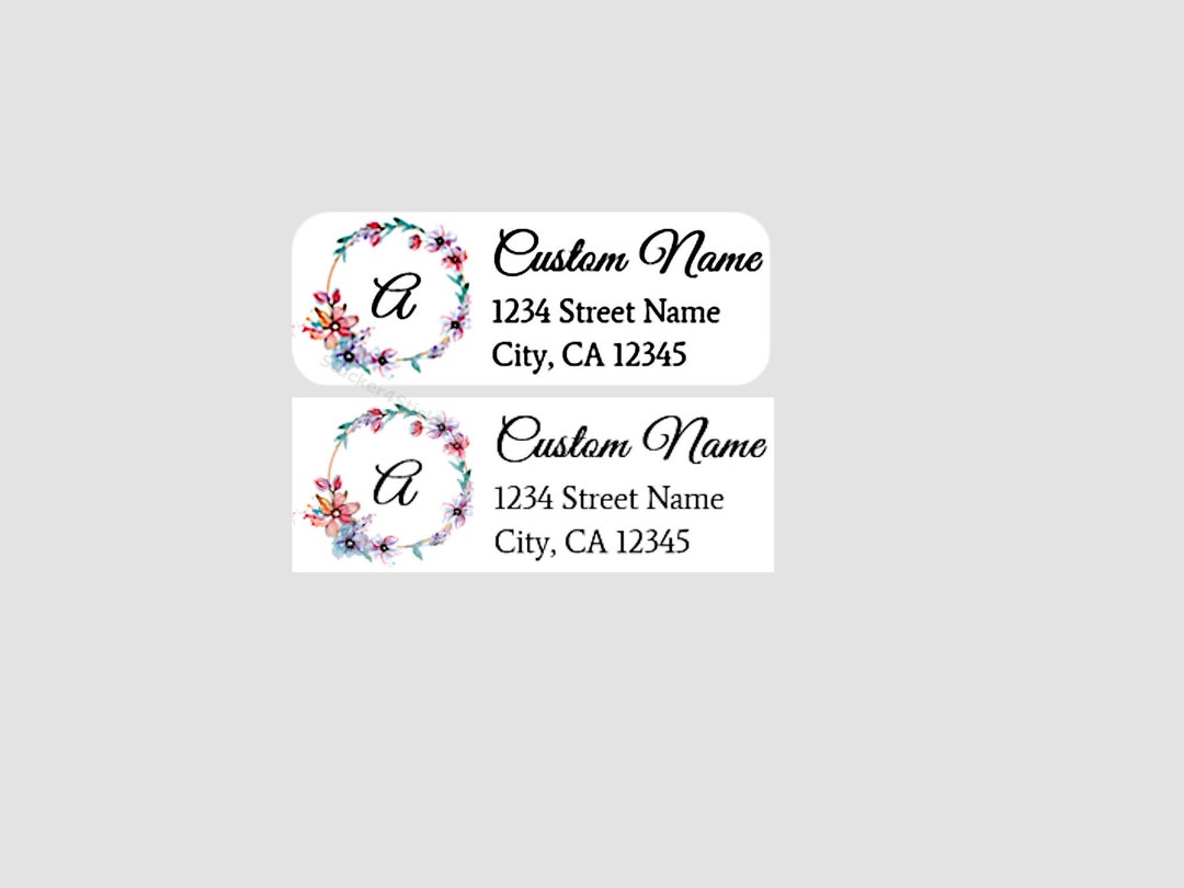 Custom Address Labels, Watercolor Flowers, 30 Labels in 1 Pack - Etsy