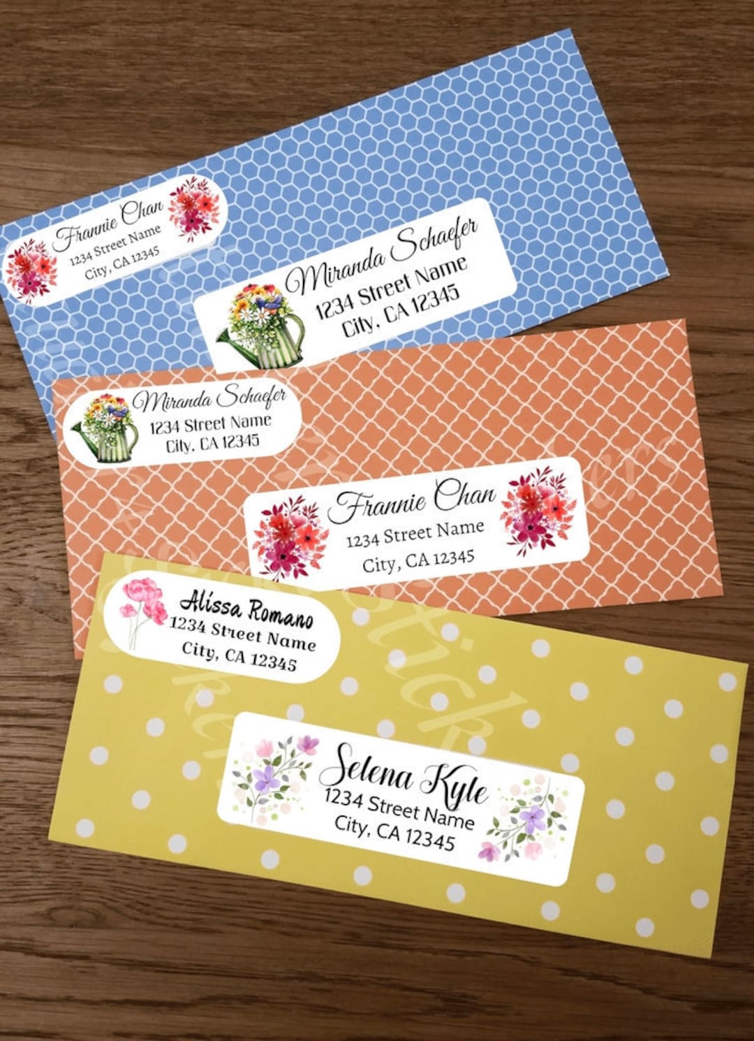 30 Flower Address Labels, Custom - Etsy