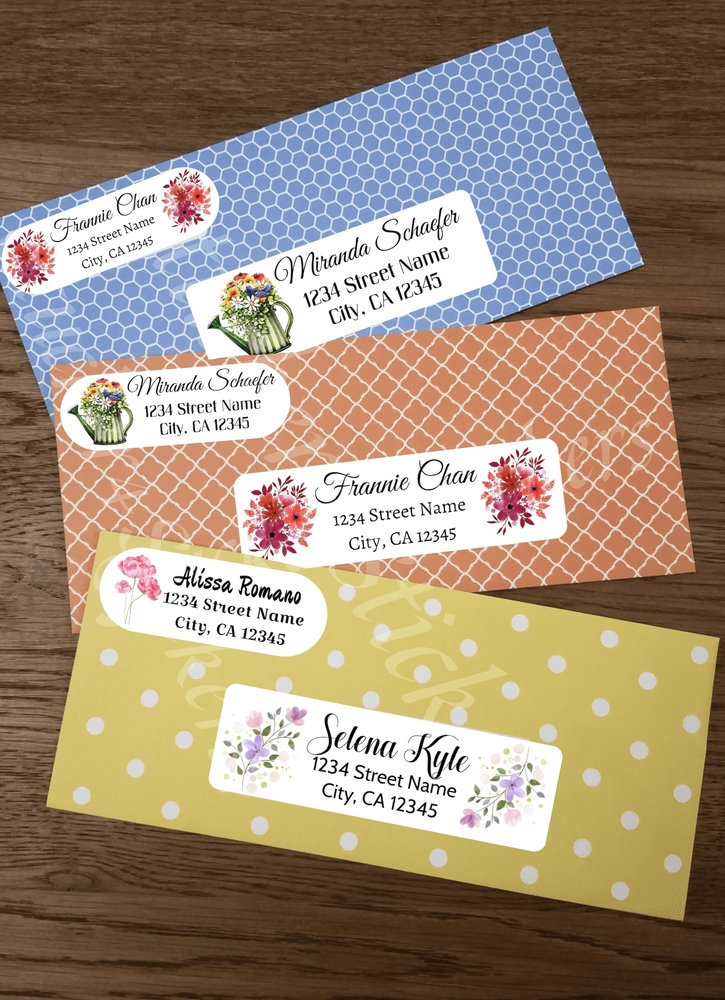 30 Flower Address Labels, Custom - Etsy