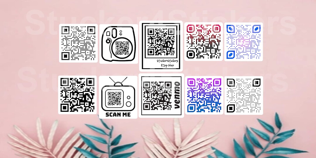 Large Custom QR Code Stickers Vinyl Decals - Etsy