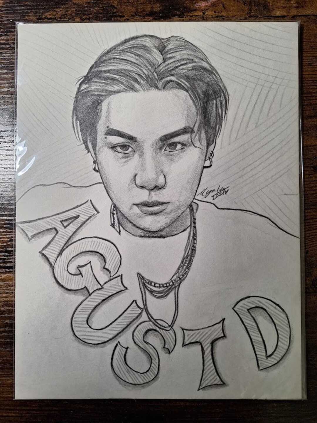 SUGA BTS Drawing / Agust D - Etsy
