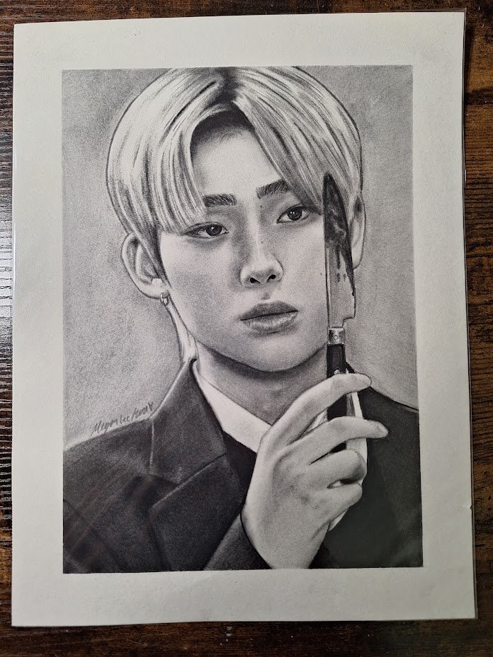 Sunoo Enhypen Drawing original - Etsy