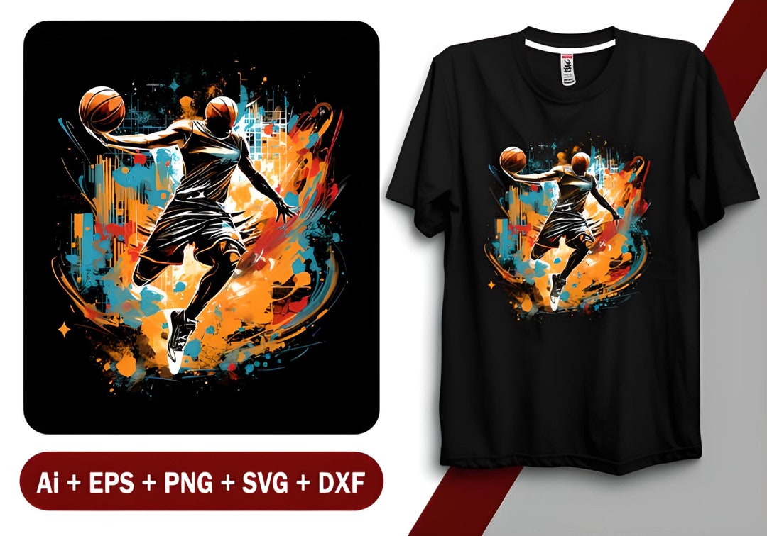 Basketball Player SVG, Dxf, Eps, Ai, Vector Files for Silhouette ...