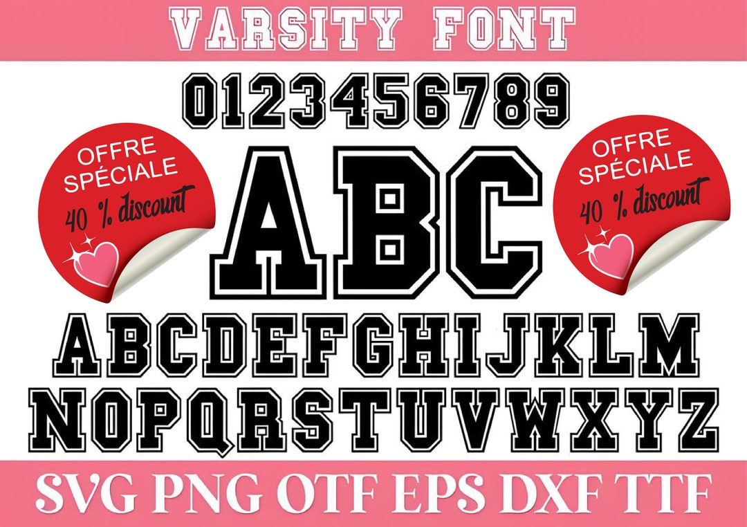 Varsity Font SVG, Jersey Font Svg, Sports Alphabet SVG, Varsity Letters ...