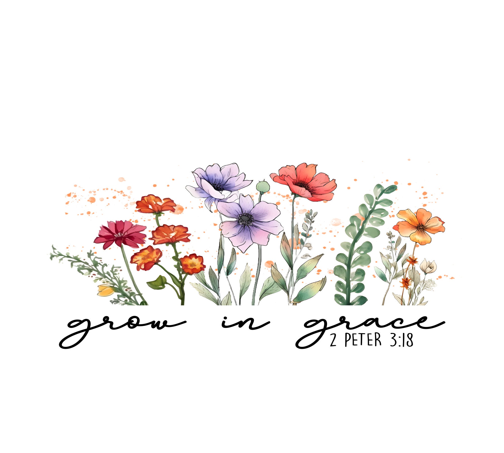 Grow in Grace PNG | Faith Clipart | Faith Png | Jesus Png | Sublimation ...