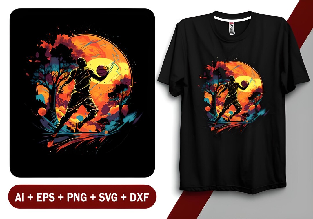 Basketball Player SVG, Dxf, Eps, Ai, Vector Files for Silhouette ...