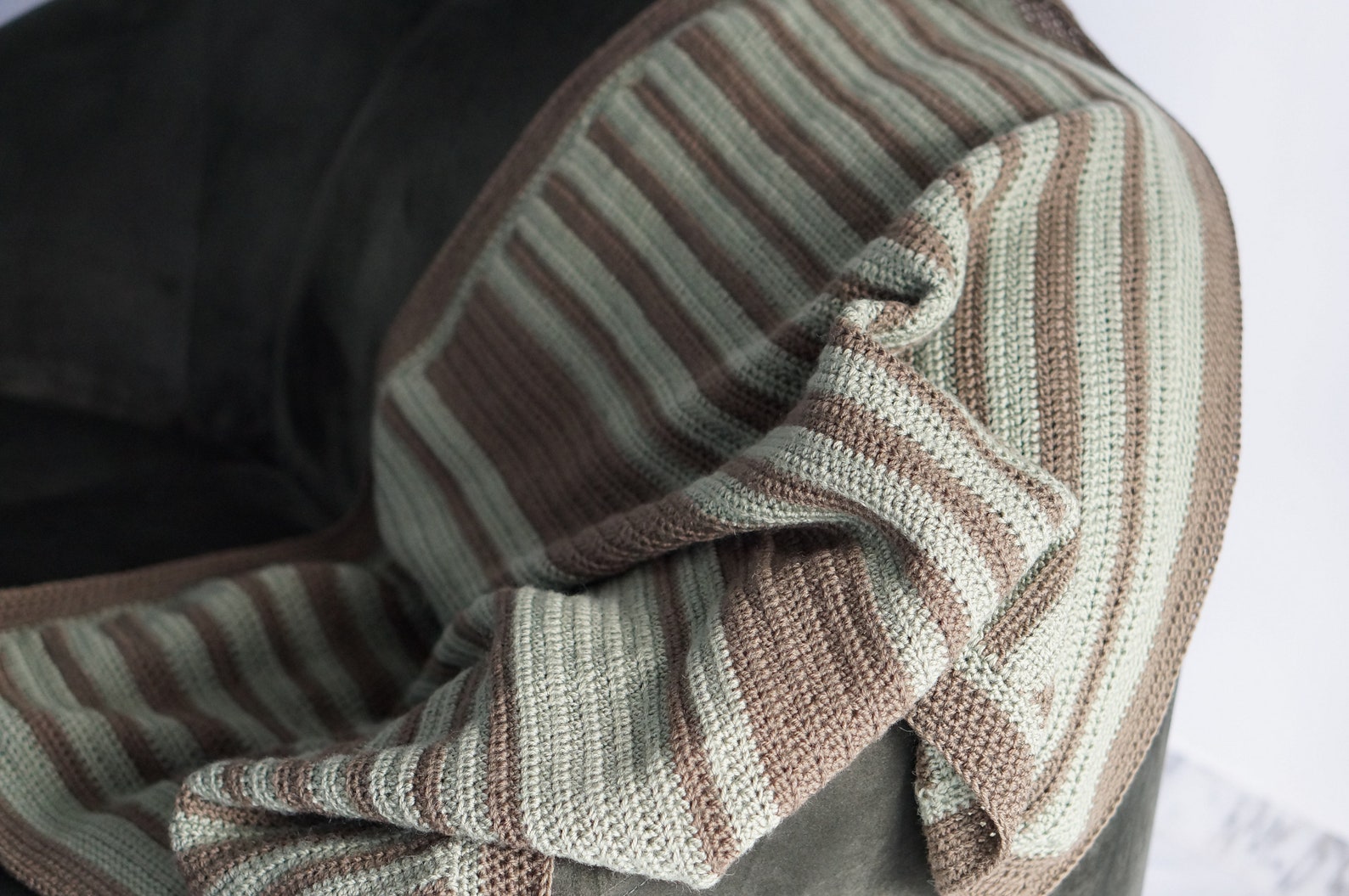 The Military Striped Blanket Pattern - Etsy