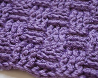 Diagonal Diamonds Basket Weave Crochet Throw Blanket Pattern, Basket ...