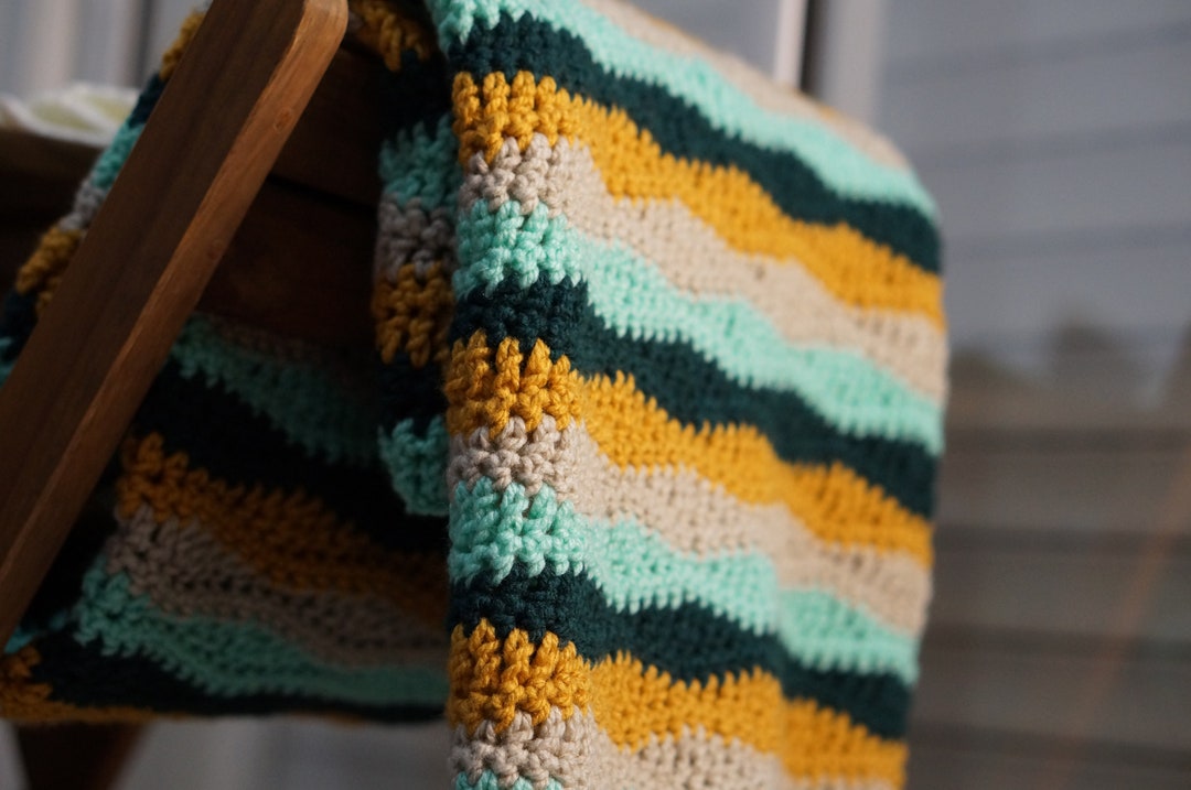 Wave Stitch Blanket Crochet Pattern - Etsy