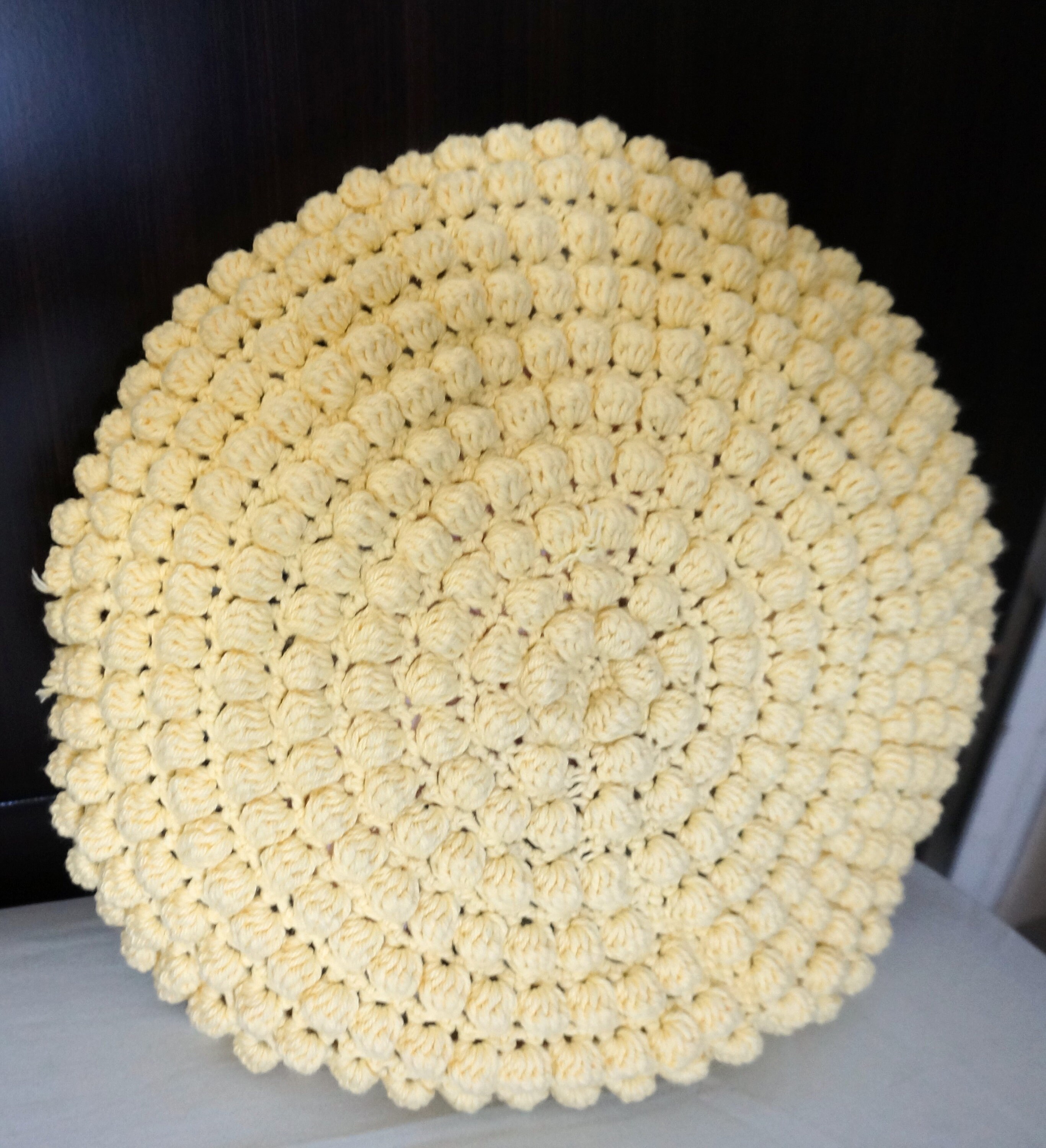 Bobble Stitch Round Pillow Crochet Pattern - Etsy