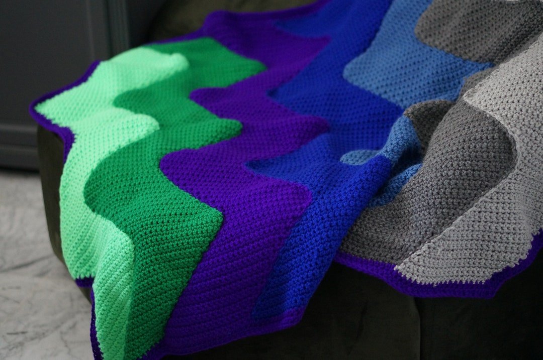Wavy Blanket Crochet Pattern - Etsy