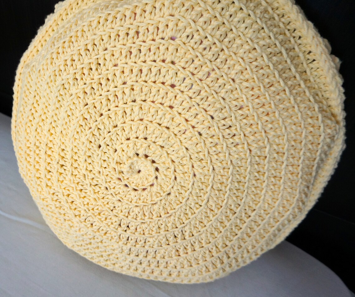 Bobble Stitch Round Pillow Crochet Pattern - Etsy