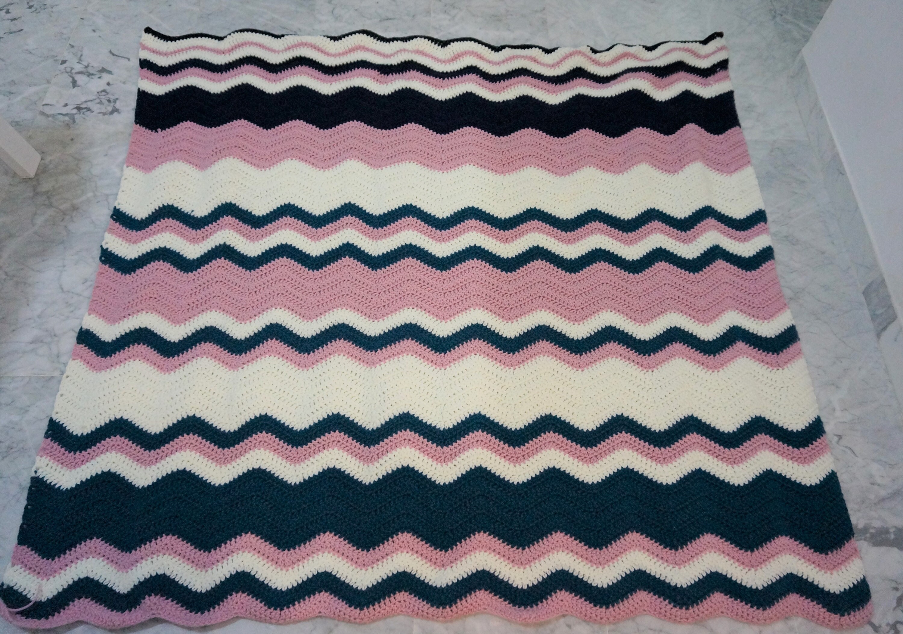 The Easy Ripple Blanket Pattern - Crochet Ripple Throw - Etsy