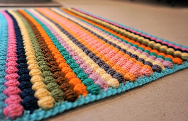Bobble Stitch Doormat Crochet Pattern. Bobble Rug Pattern - Etsy