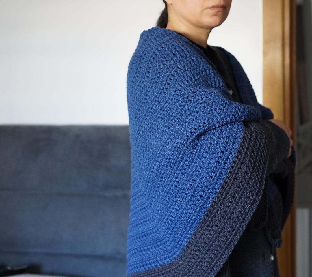 Shawl Crochet Pattern, Double Crochet Half Circle Shawl - Etsy