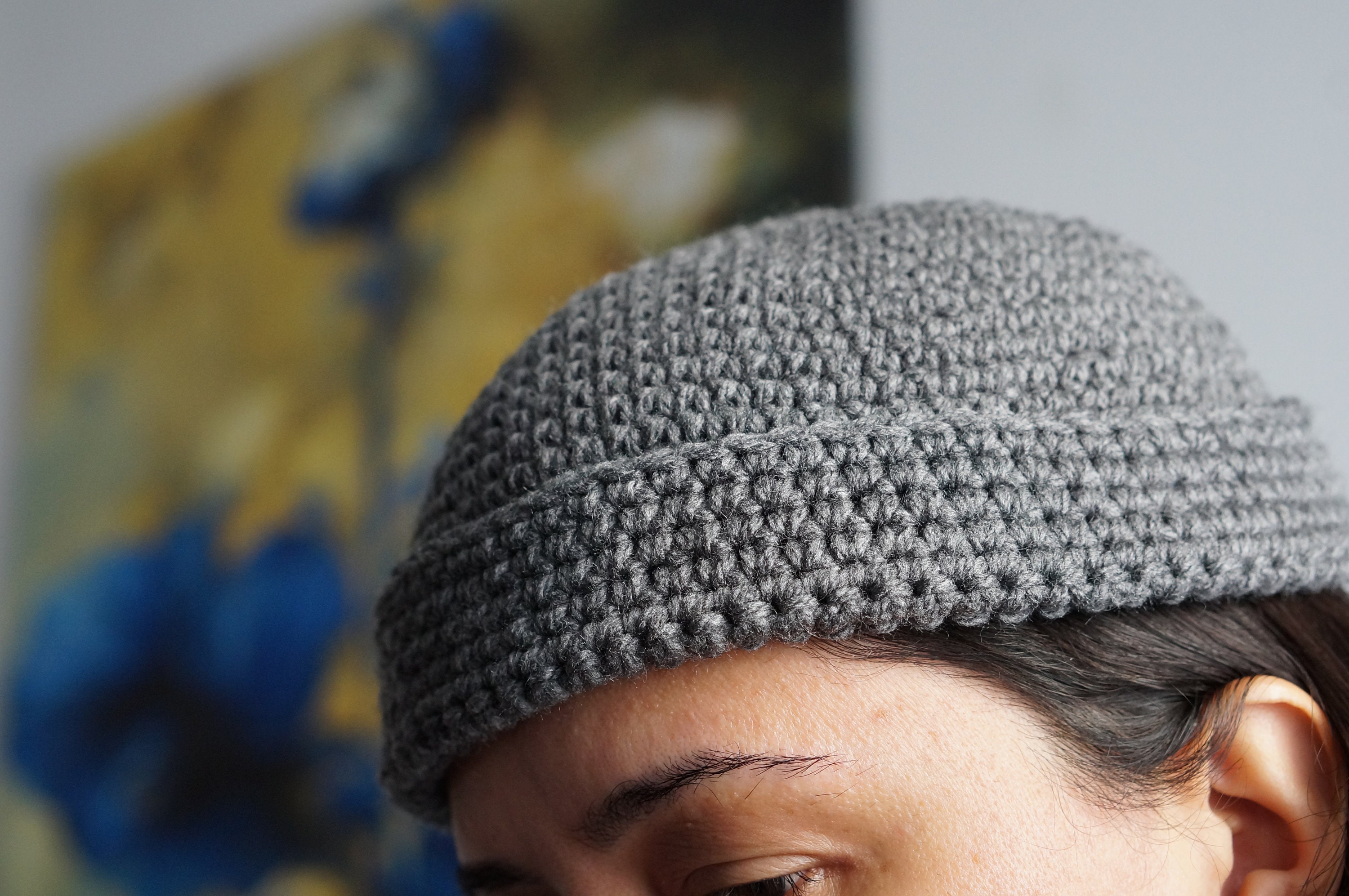 Short Beanie Crochet Pattern . Fisherman Beanie - Etsy