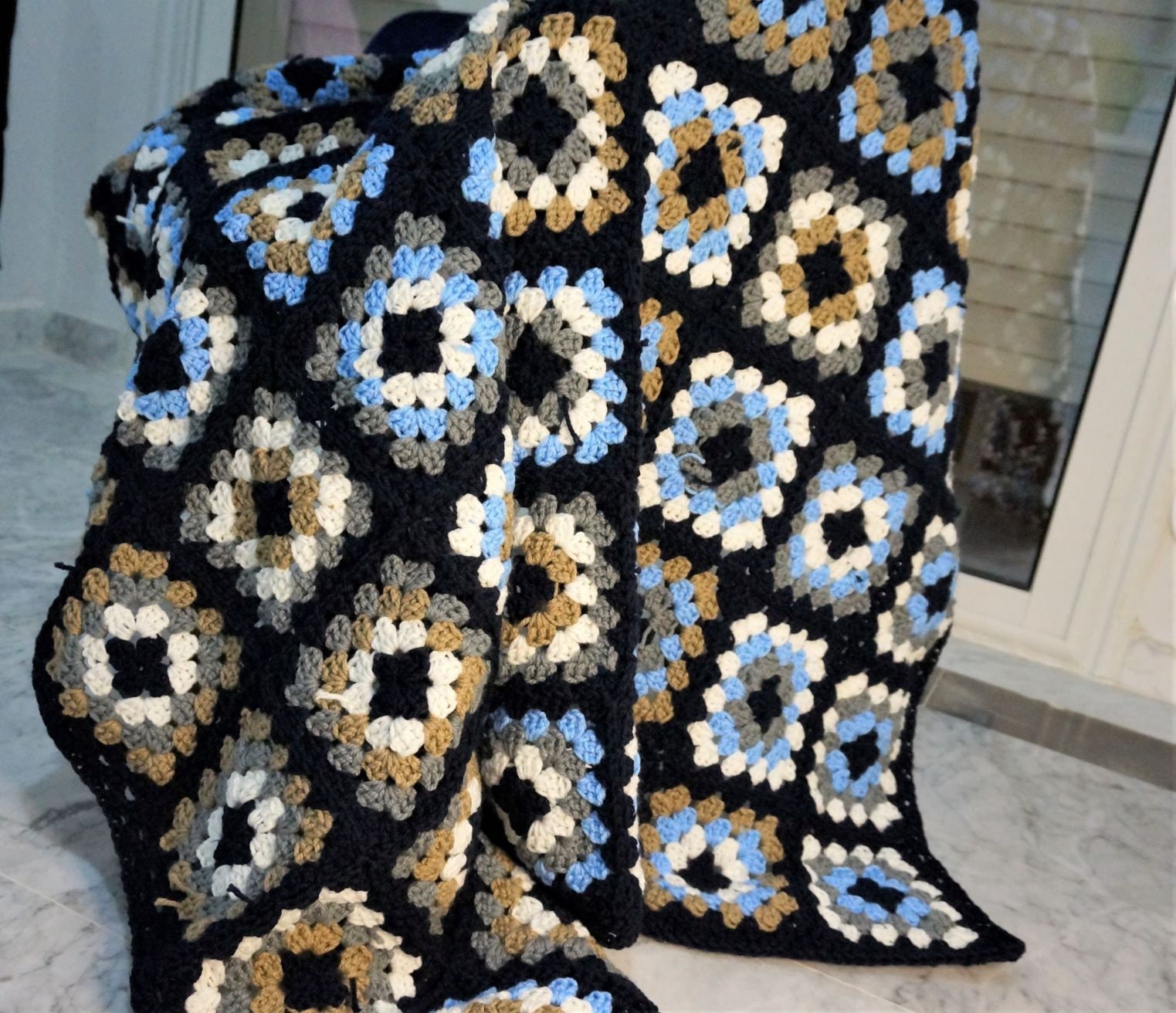 The Granny Square Blanket Pattern - Etsy