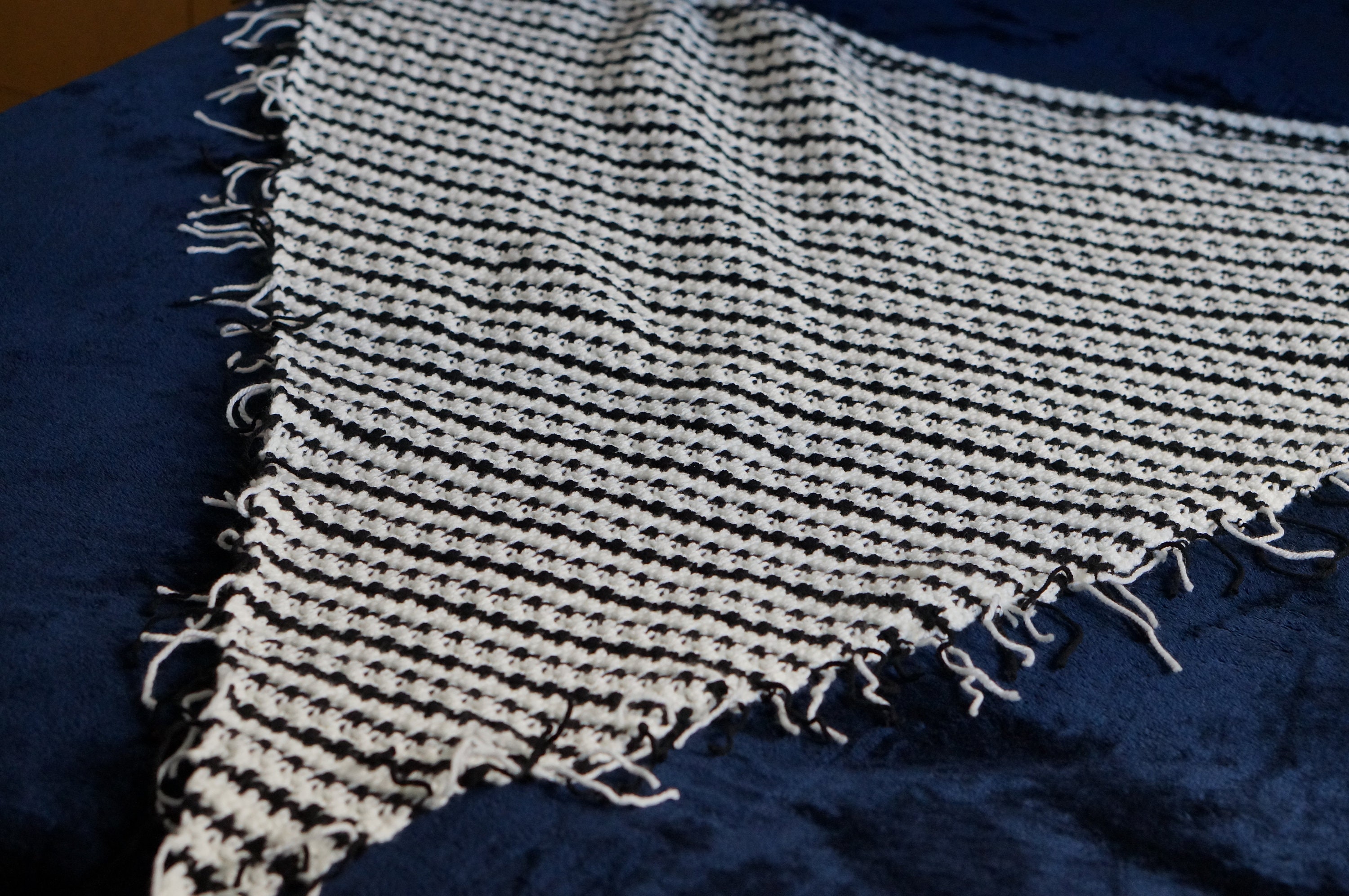 Houndstooth Crochet Shawl Triangle Pattern - Etsy