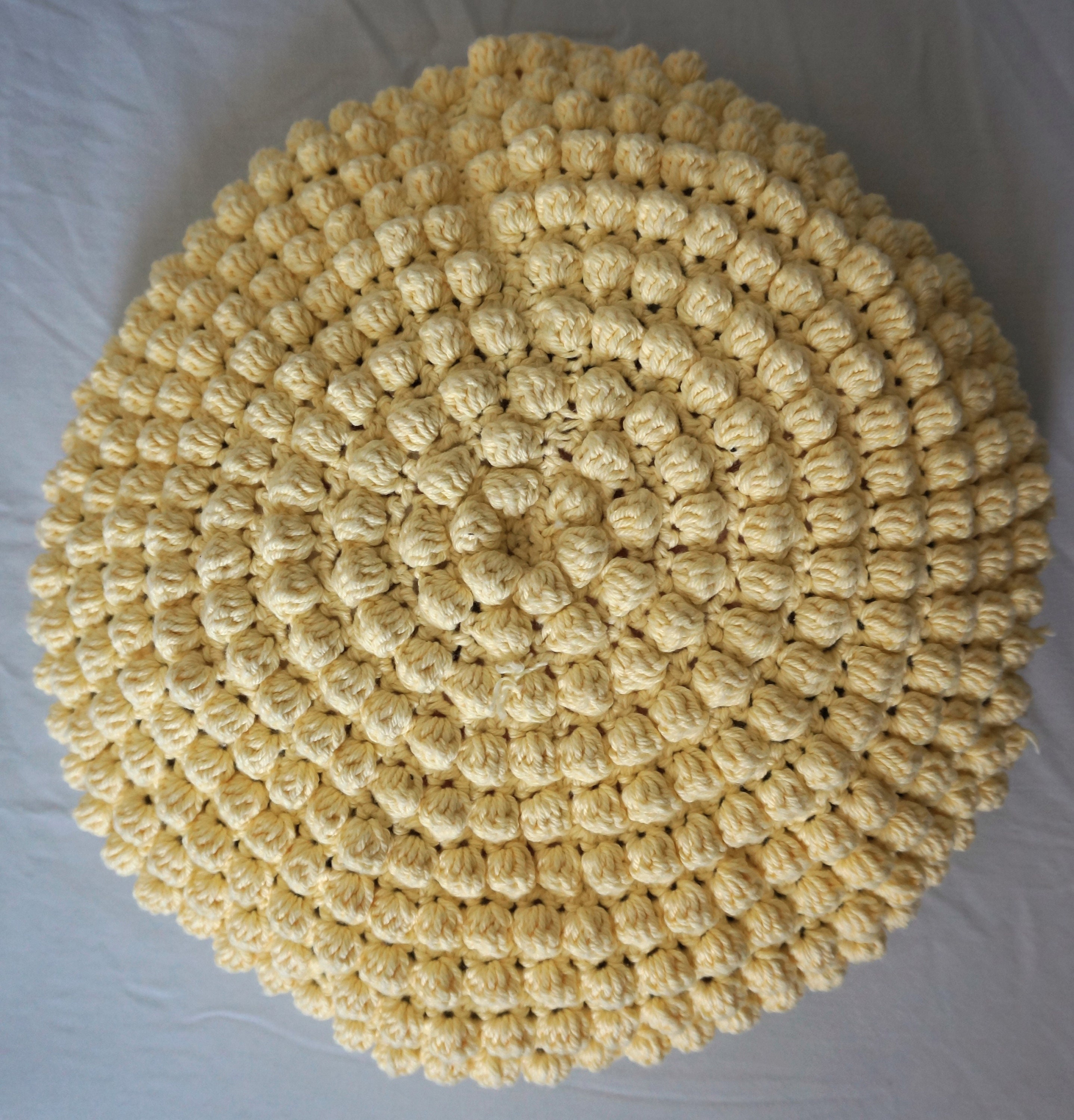 Bobble Stitch Round Pillow Crochet Pattern - Etsy