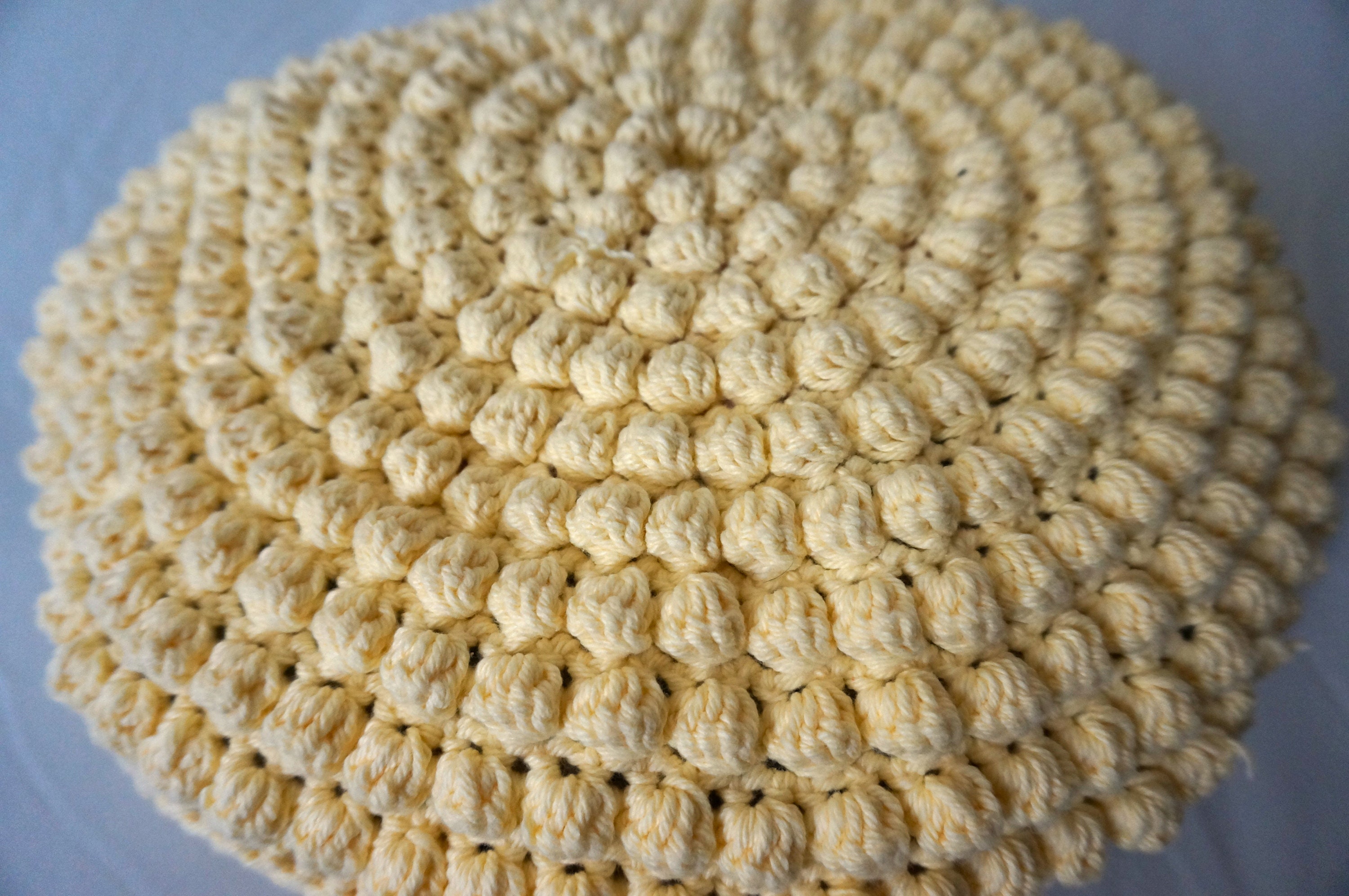 Bobble Stitch Round Pillow Crochet Pattern - Etsy