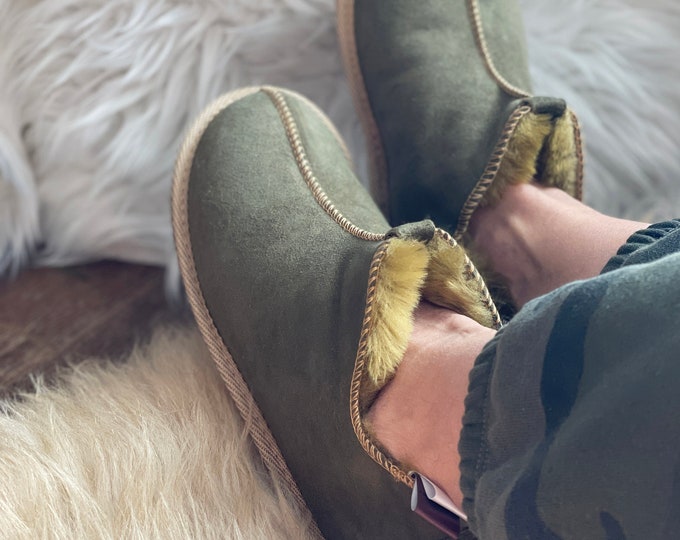 Womens Felted Felt Wool Slippers Handmade Knitted Knit House Shoes ...