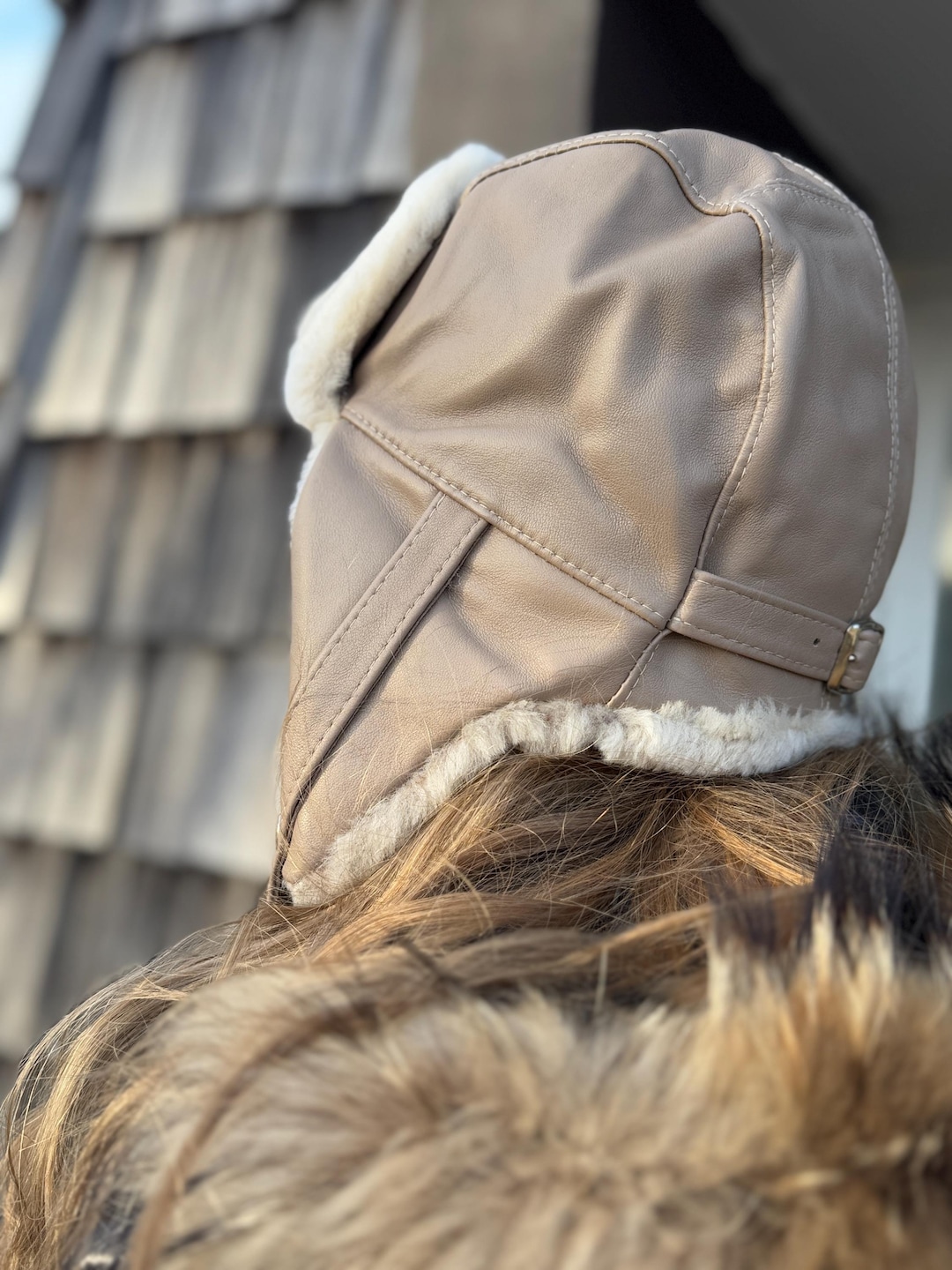 Unisex Pilot Aviator Bomber Hat Sheepskin Wool Lined Handcrafted ...