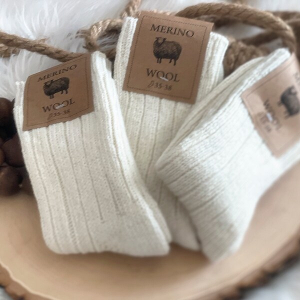 White Wool Socks - Etsy