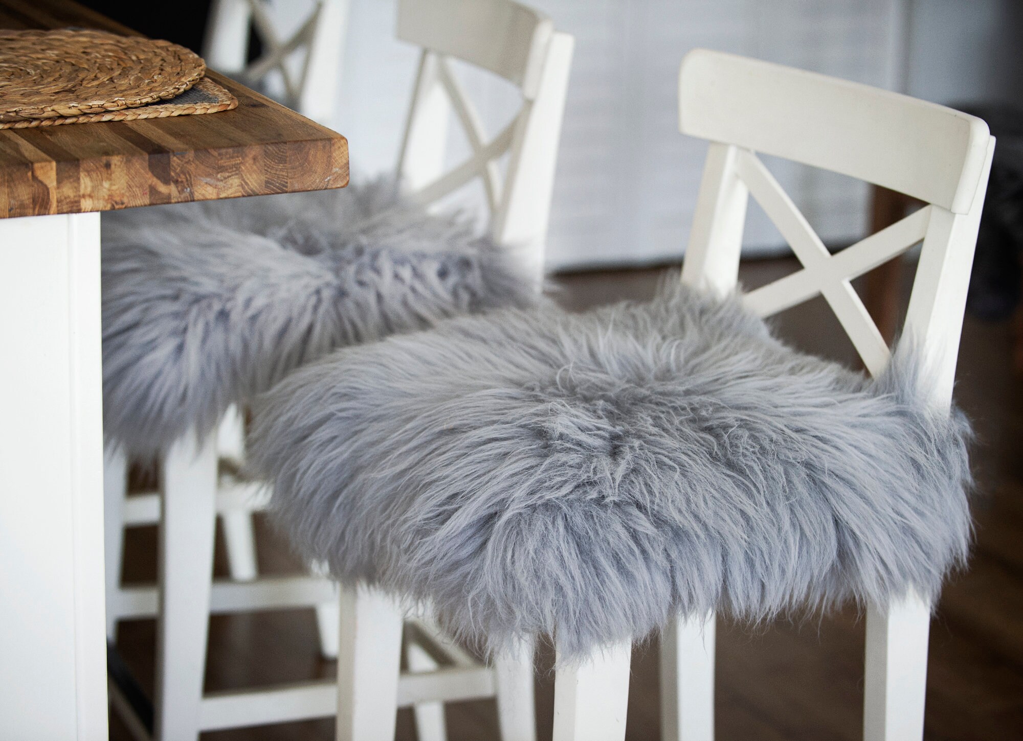 Chair Pad Stool Pad Scandinavian Decor Seat Pad Silver - Etsy