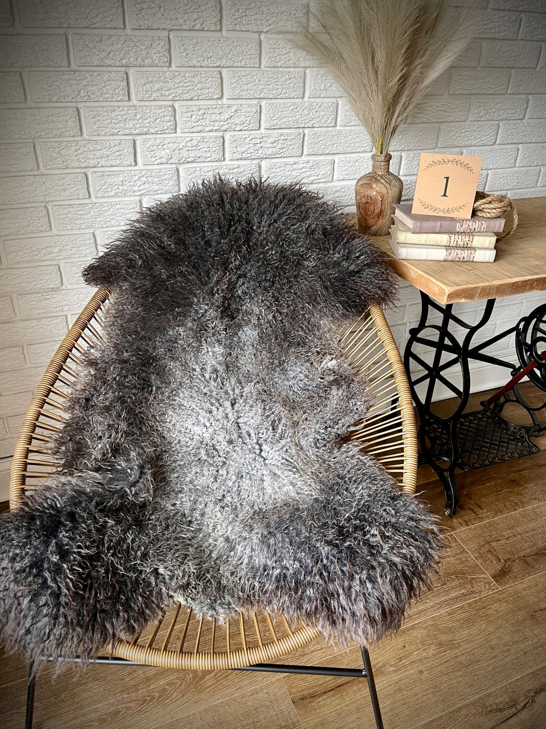 Follkee Gotland Sheepskin Rug | Sheepskin Throws| Area Rug | Natural ...