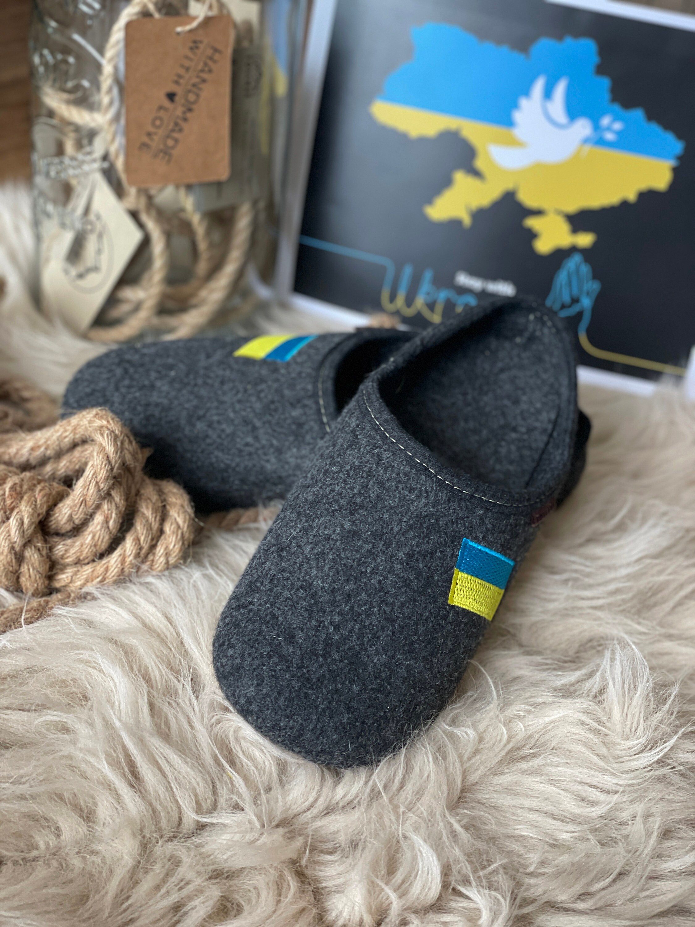 Follkee Mens Slippers Slip Wool Felt Special Limited Edition - Etsy