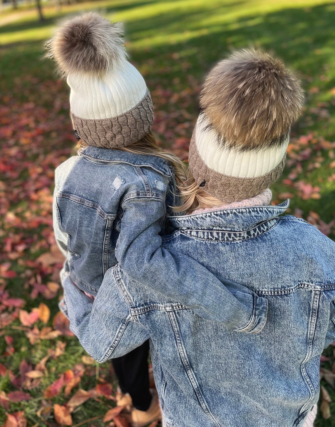 Women's White Beige Hat Beanie Fluffy Fur Pompom Fleece - Etsy