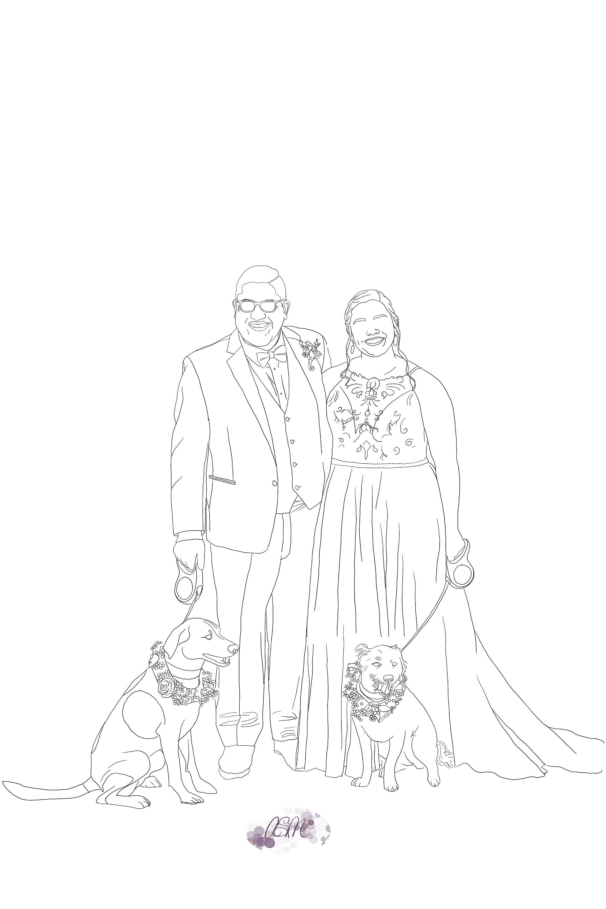 Custom Line Art Portrait Custom Digital Art Custom Digital - Etsy