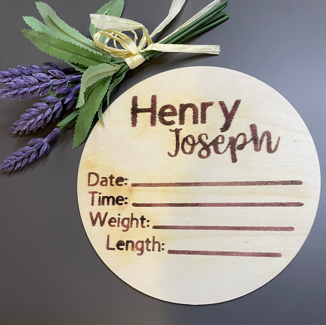 Birth Announcement Sign, Birth Stats Sign, Custom Birth Announcement ...