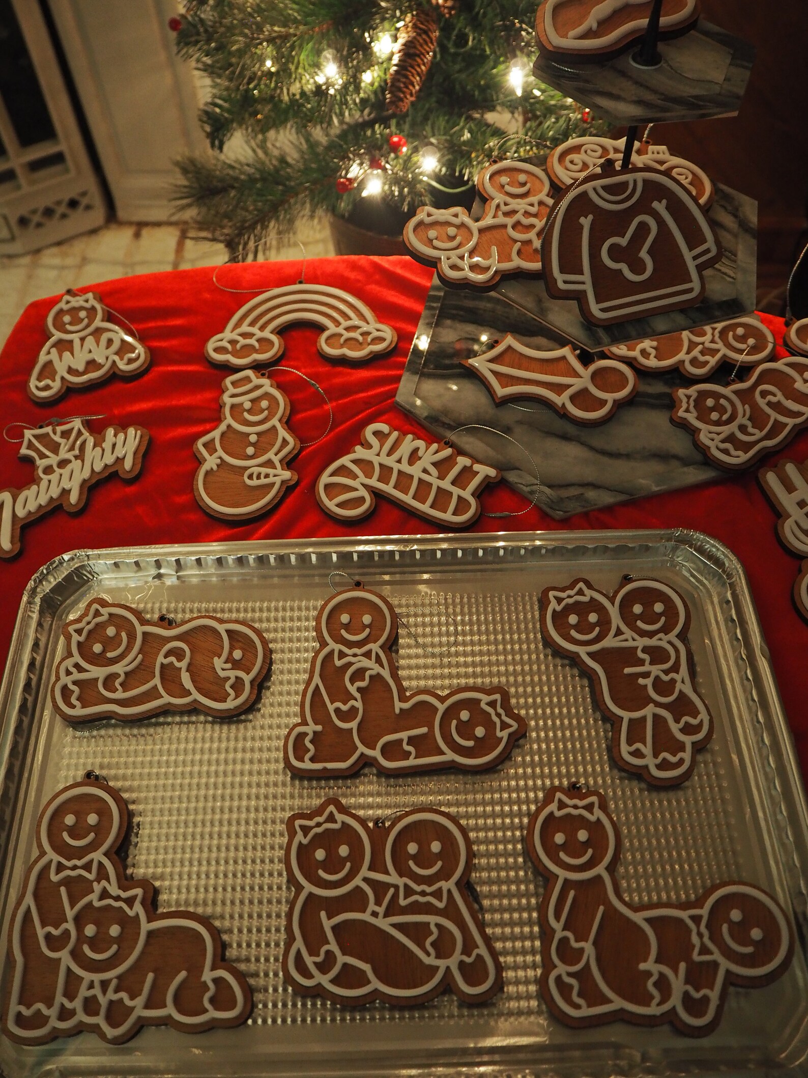 Sexy Gingerbread Ornaments Naughty Gingerbread White Etsy
