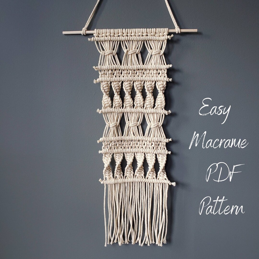 Easy PDF Pattern Macrame Wall Hanging, Step-by-step Tutorial Including ...