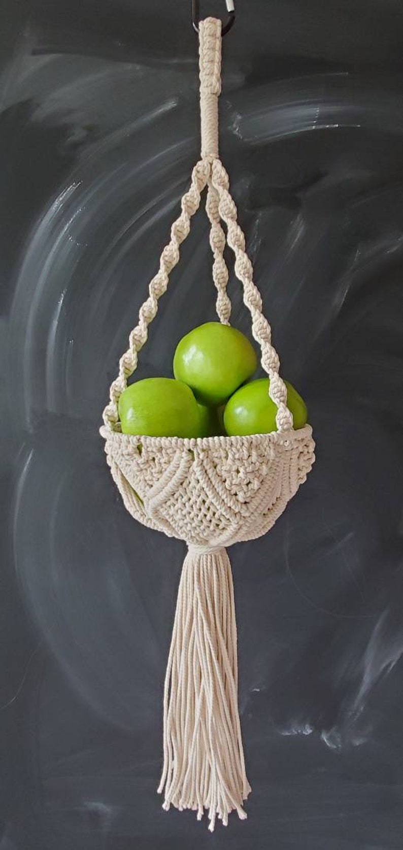 Macrame Fruit Basket Pattern Macrame Hanging Planter PDF - Etsy