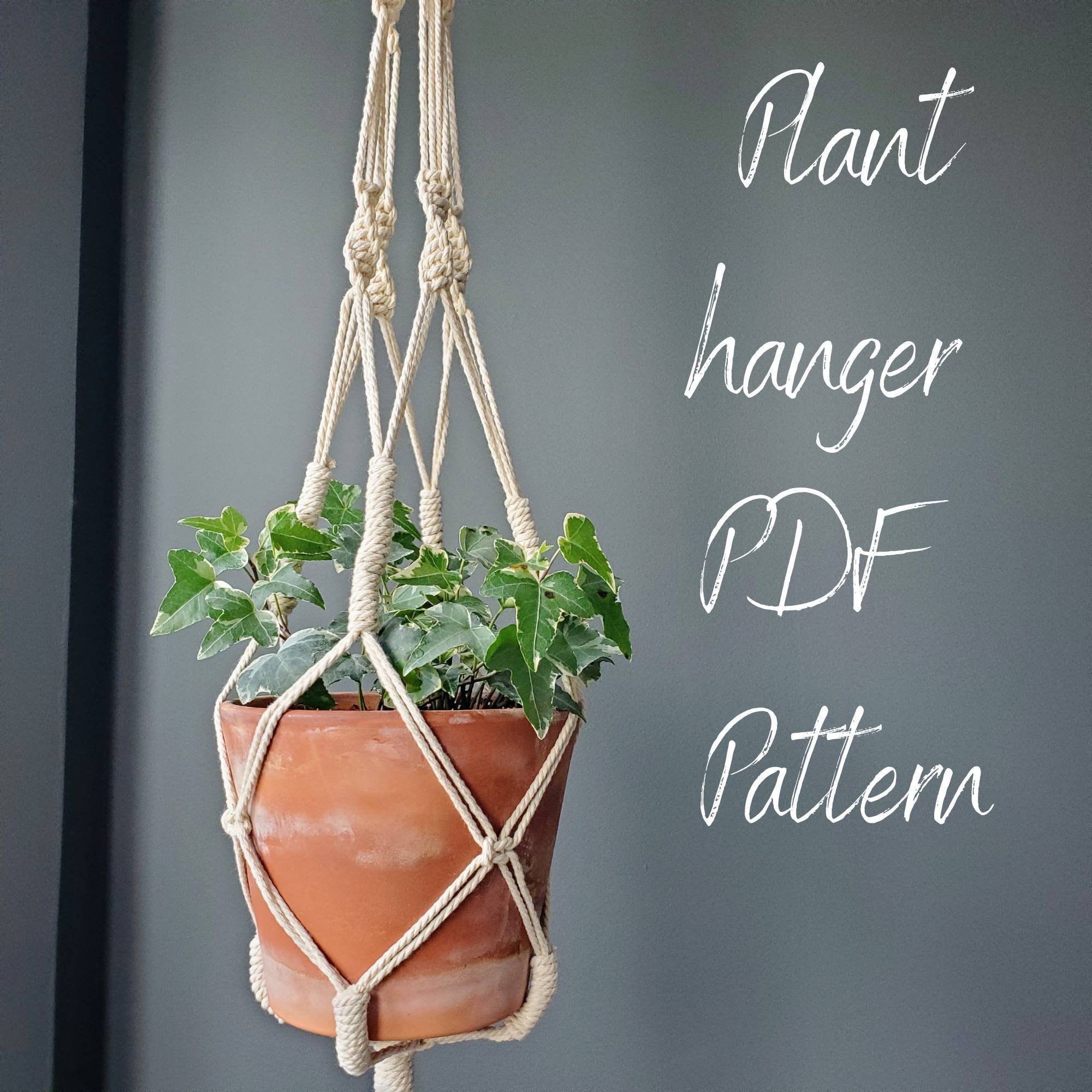 Easy PDF Pattern Macrame Plant Hanger Beginner Level Knot - Etsy