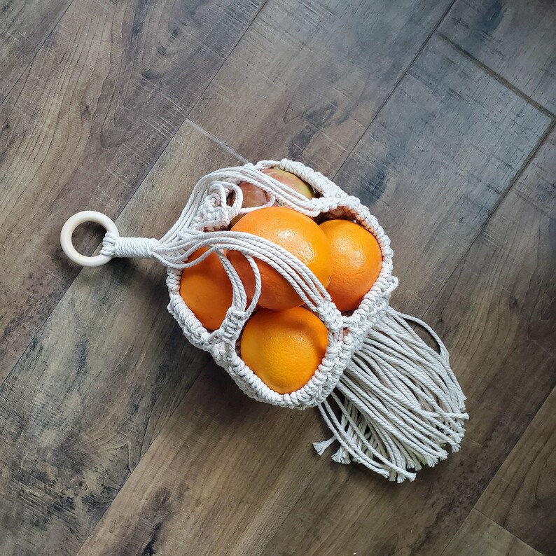 Macrame Pattern Macrame Hanging Fruit Basket/plant Hanger - Etsy