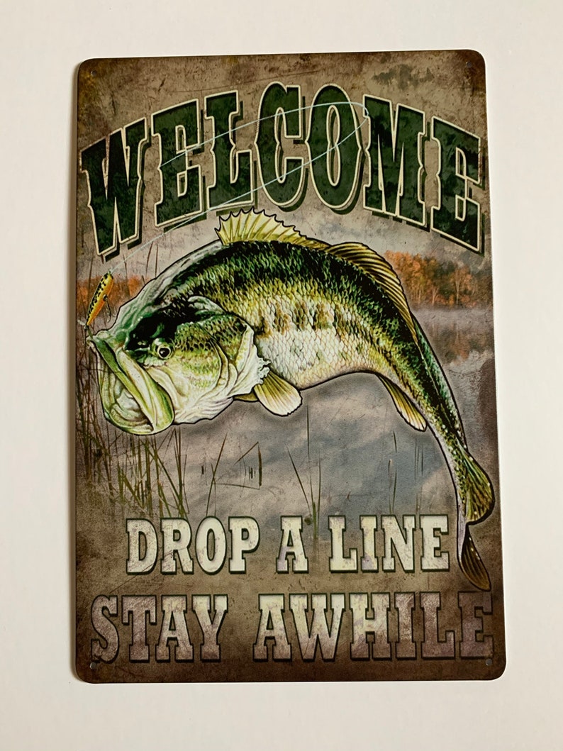 Man Cave Wall Sign Hunt Fish Drink Basement Rec Room | Etsy