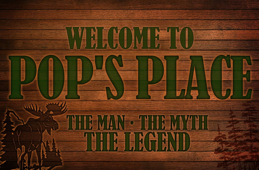 Welcome to Pop's Place Metal Sign Pop's Wall Decor 8 Inches X 12 Inches ...