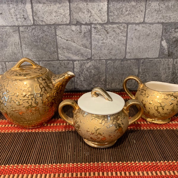 Gold Plated Tea Set - Etsy