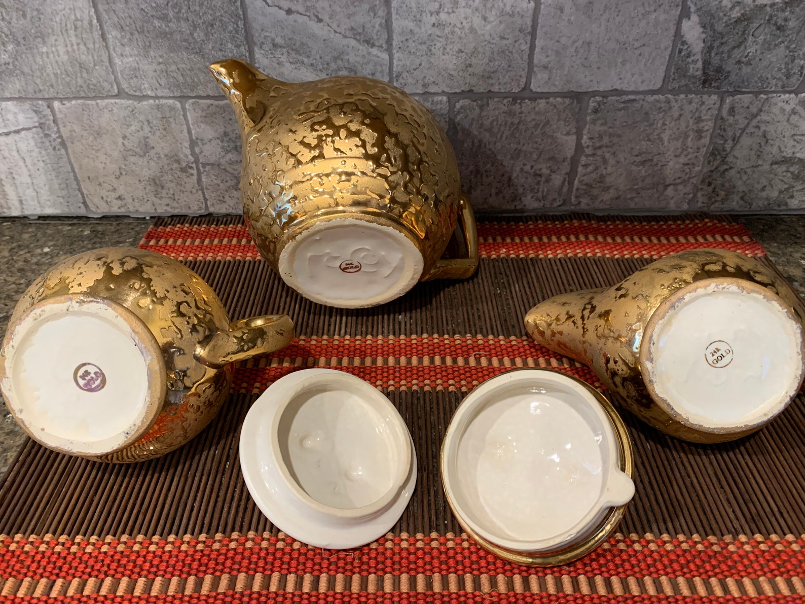 Mccoy Vintage 24k Gold Plated Tea Set - Etsy