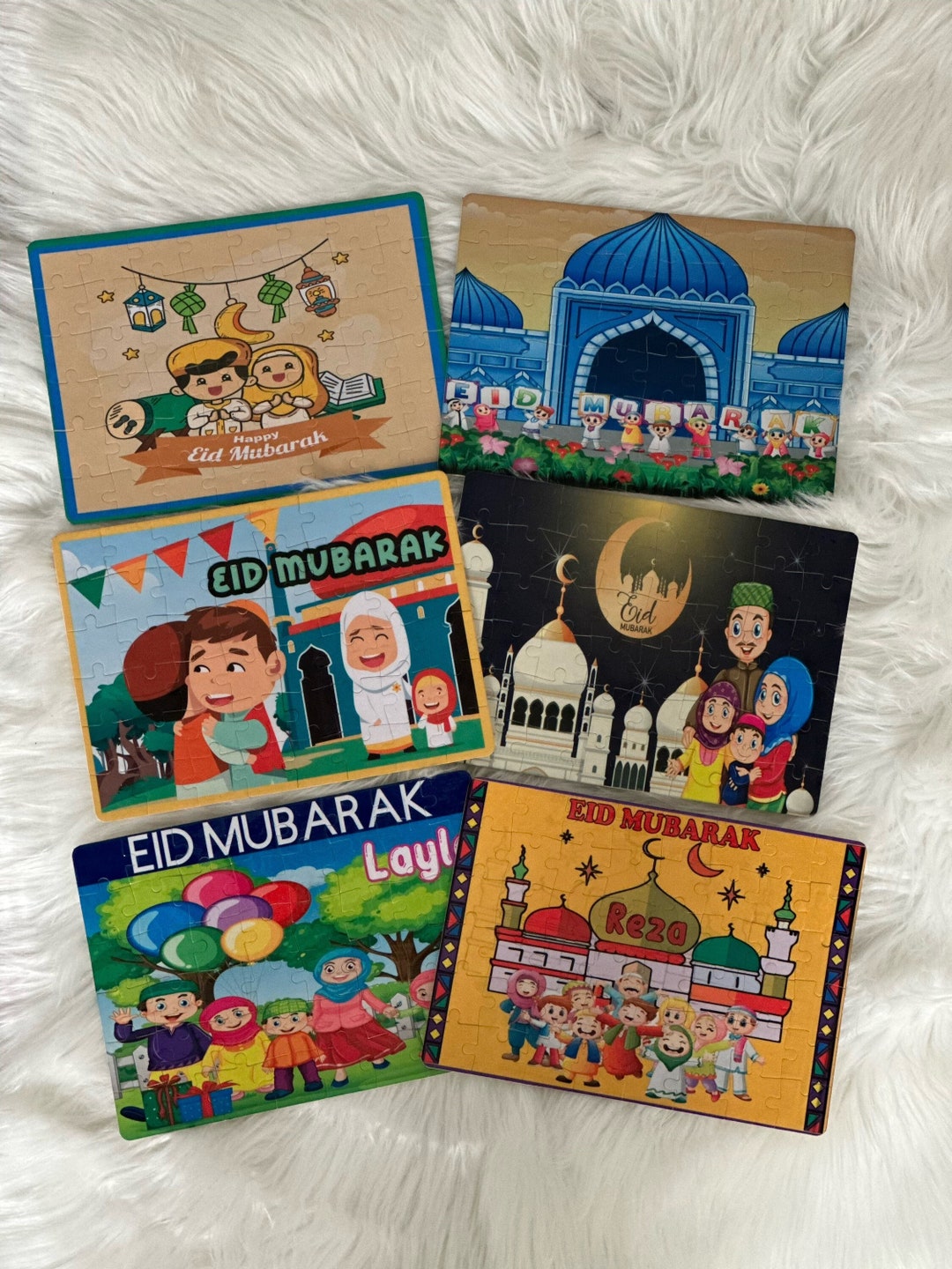 Eid Mubarak Puzzles for Kids / Eid Favors / Muslim Kids Gifts / Eid ...