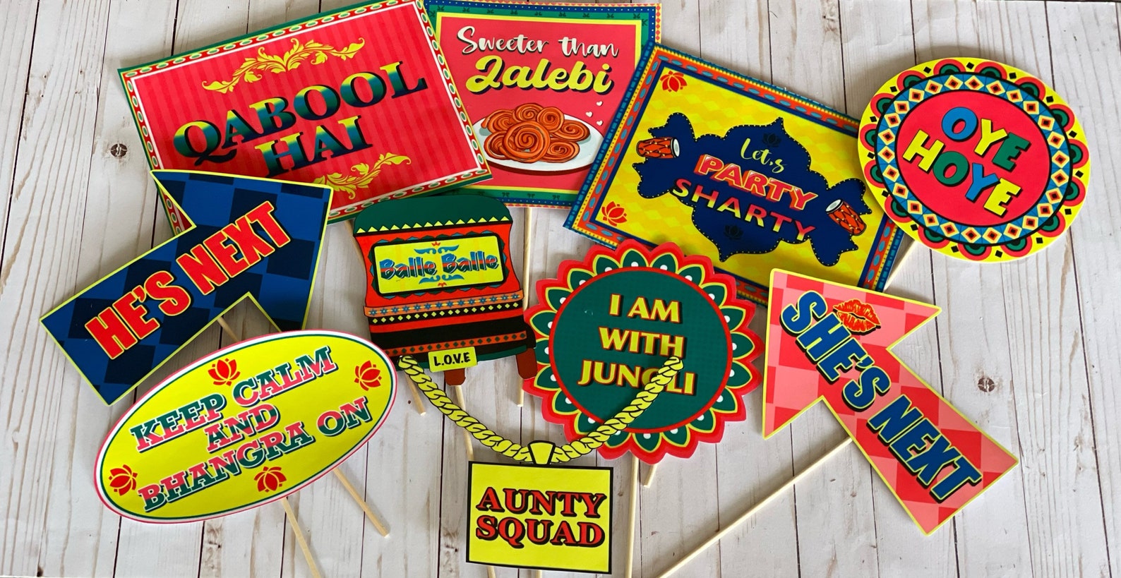 Desi Wedding Props / Wedding Photo Props / Desi Wedding Mehndi Props ...