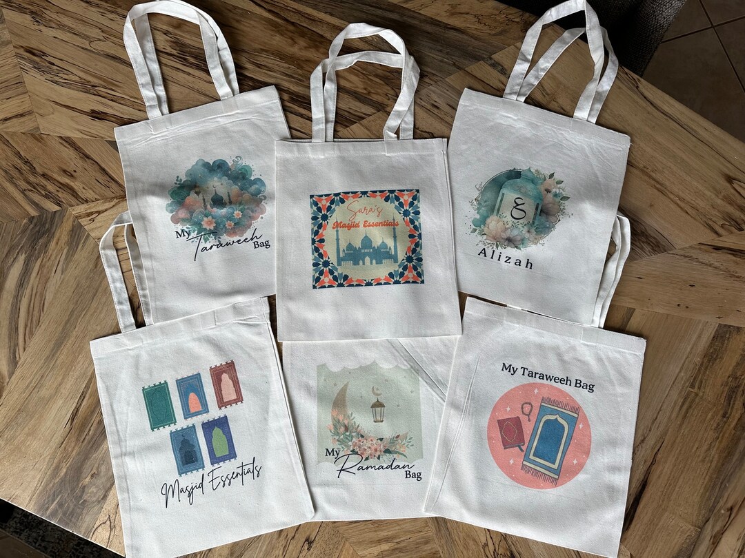 Custom Ramadan Tote / DIY Ramadan Bag / Taraweeh Bag / Ramadan Favors ...