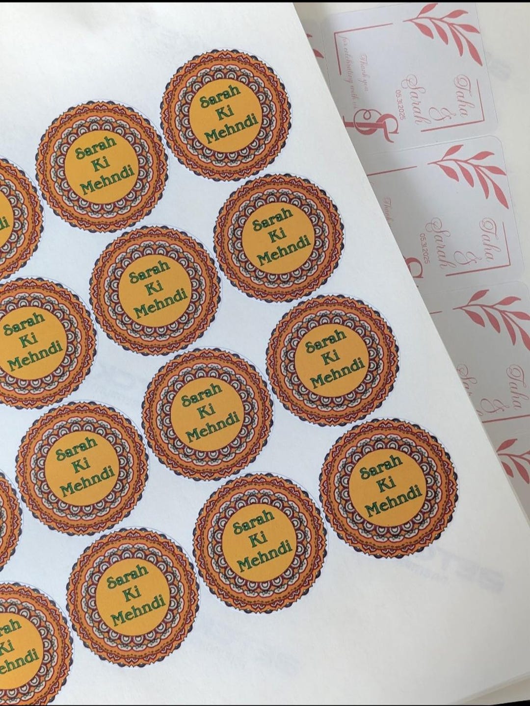 Desi Wedding Favor Stickers / Mehndi & Shaadi Labels / Indian Pakistani ...