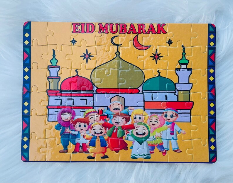 Eid Mubarak Puzzles for Kids / Eid Favors / Muslim Kids Gifts - Etsy