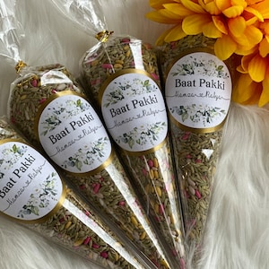Desi Wedding Favors / Sonf Cones / Fennel Cones / Mehndi Favors (set of ...